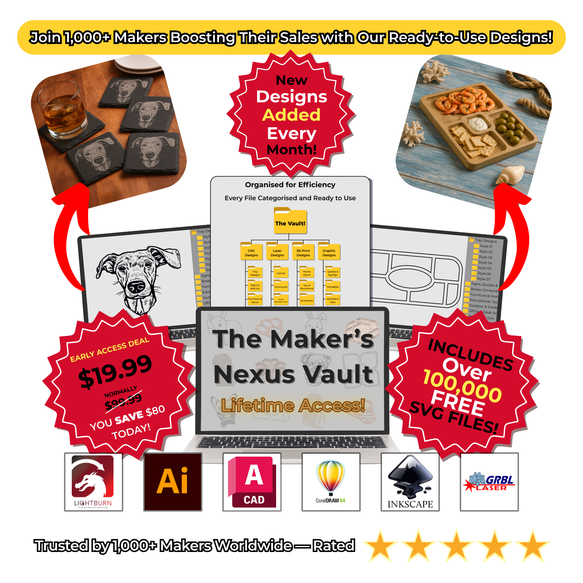 The Maker's Nexus: DIY Laser Engraving, Woodworking, & Creative Tools